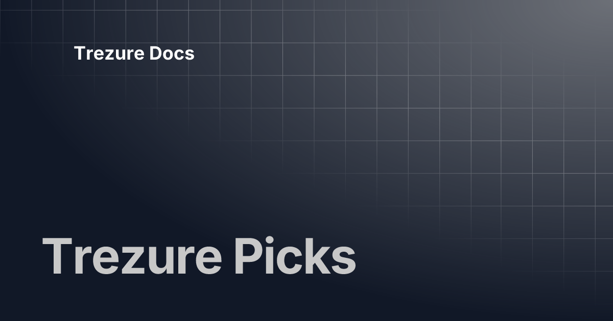 Trezure Picks | Trezure Docs
